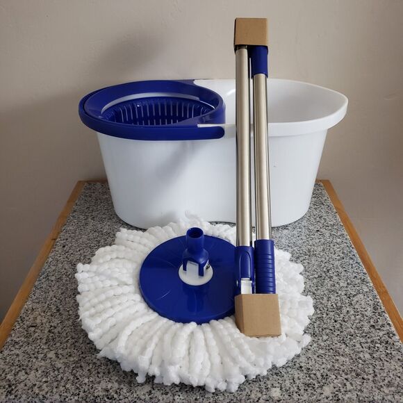 Mr. Clean | Kitchen | Mr Clean Spin Mop System With Microfiber Mop Head White Bucket New | Poshmark